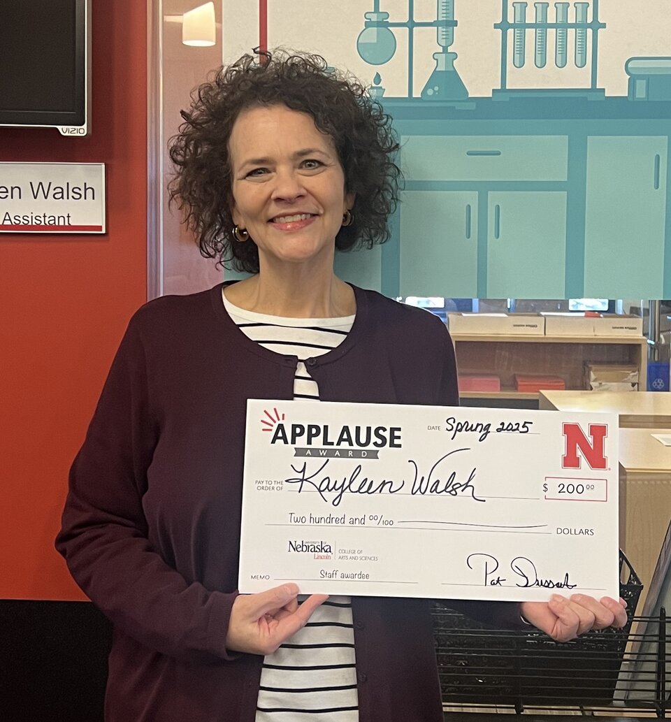 Applause for Kayleen Walsh | College of Arts and Sciences | Nebraska